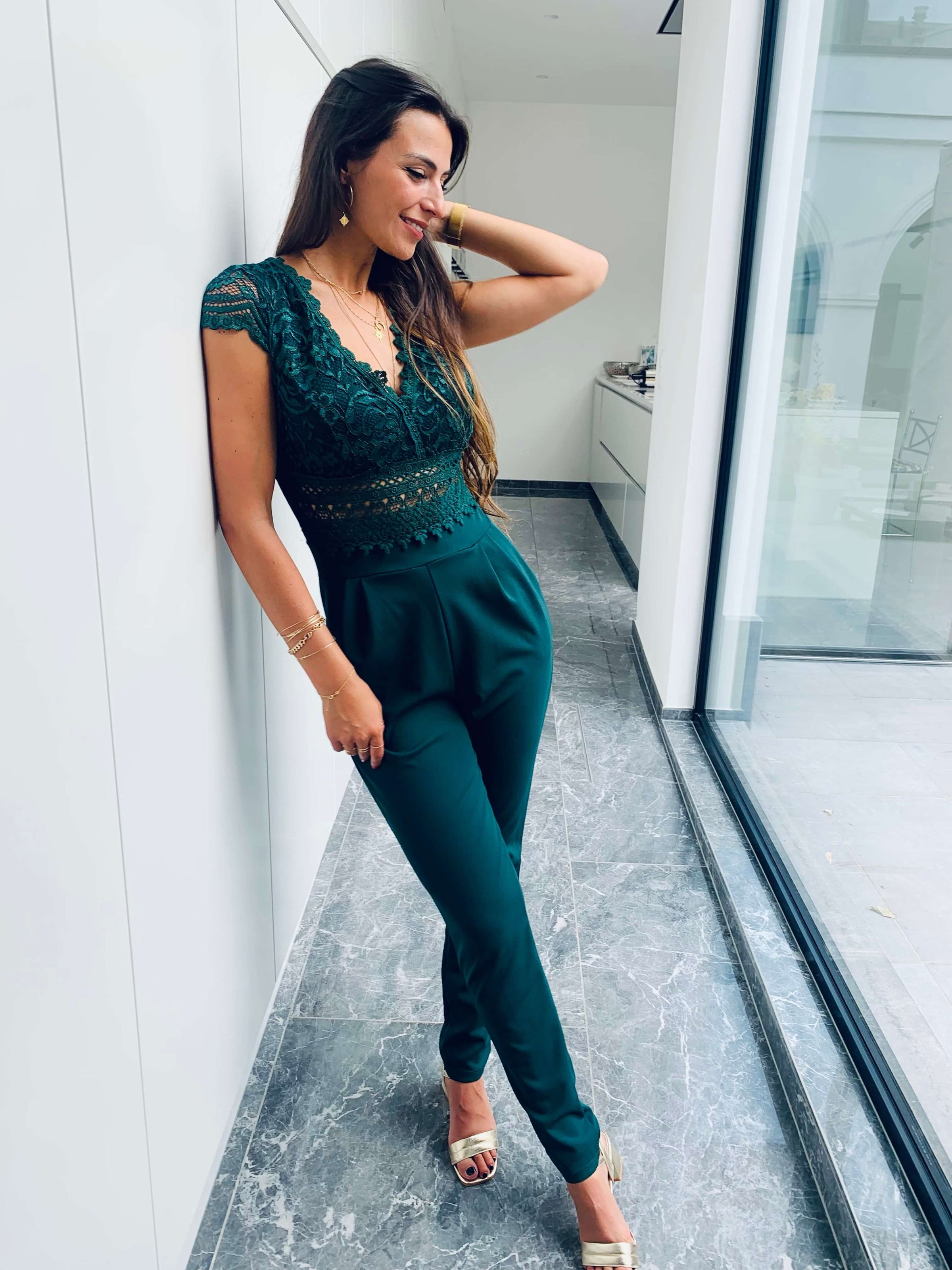 Combinaison verte femme - CECILE | Luna Concept Store - Luna Concept ...